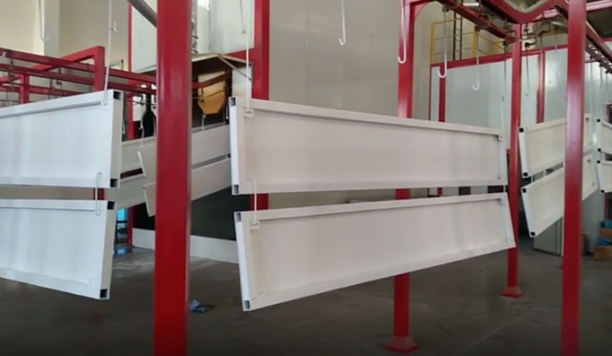 Heating Radiator Automated Powder Coating Line Plc Electrostatic Powder Coating