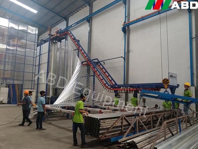 VPL Automated Powder Coating Line With Enclosed Conveyor Chain System