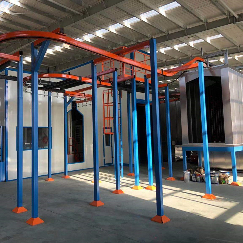 PLC Conveyorised Vertical Powder Coating Line Plant Customized