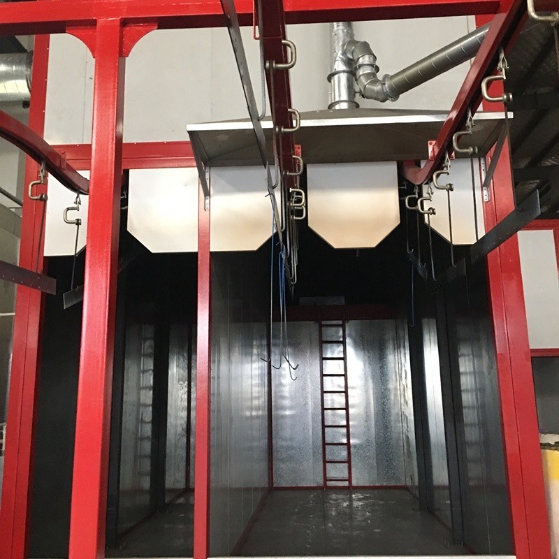 Aluminium Profile Automatic Powder Coating Plant With Manual Overhead ...