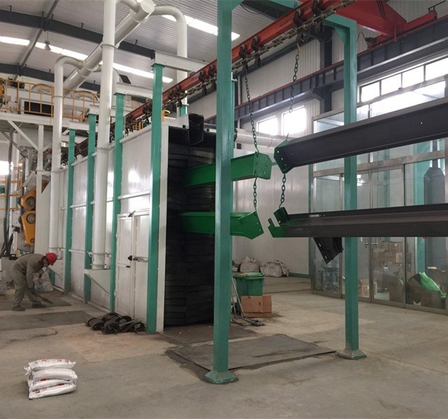 Aluminium Profile Electrostatic Powder Coating Line Plant Gas Lpg Heating