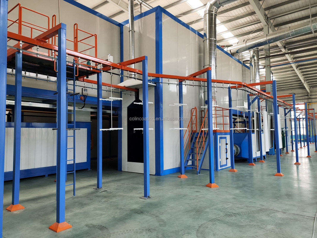 SUS304 Full Automatic Manual Powder Coating Line Metal Coating Spray
