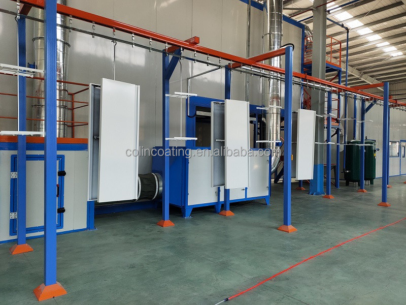 SUS304 Full Automatic Manual Powder Coating Line Metal Coating Spray