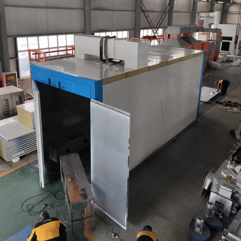 Rock Wool Panel Powder Coating Oven And Booth For Aluminium Profiles