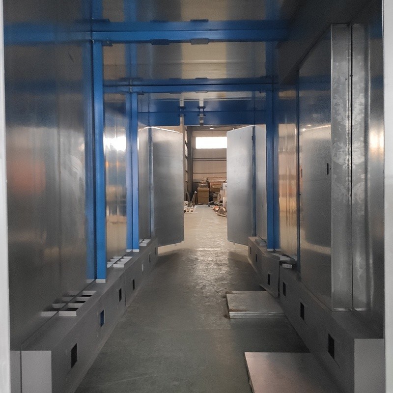 Rock Wool Panel Powder Coating Oven And Booth For Aluminium Profiles