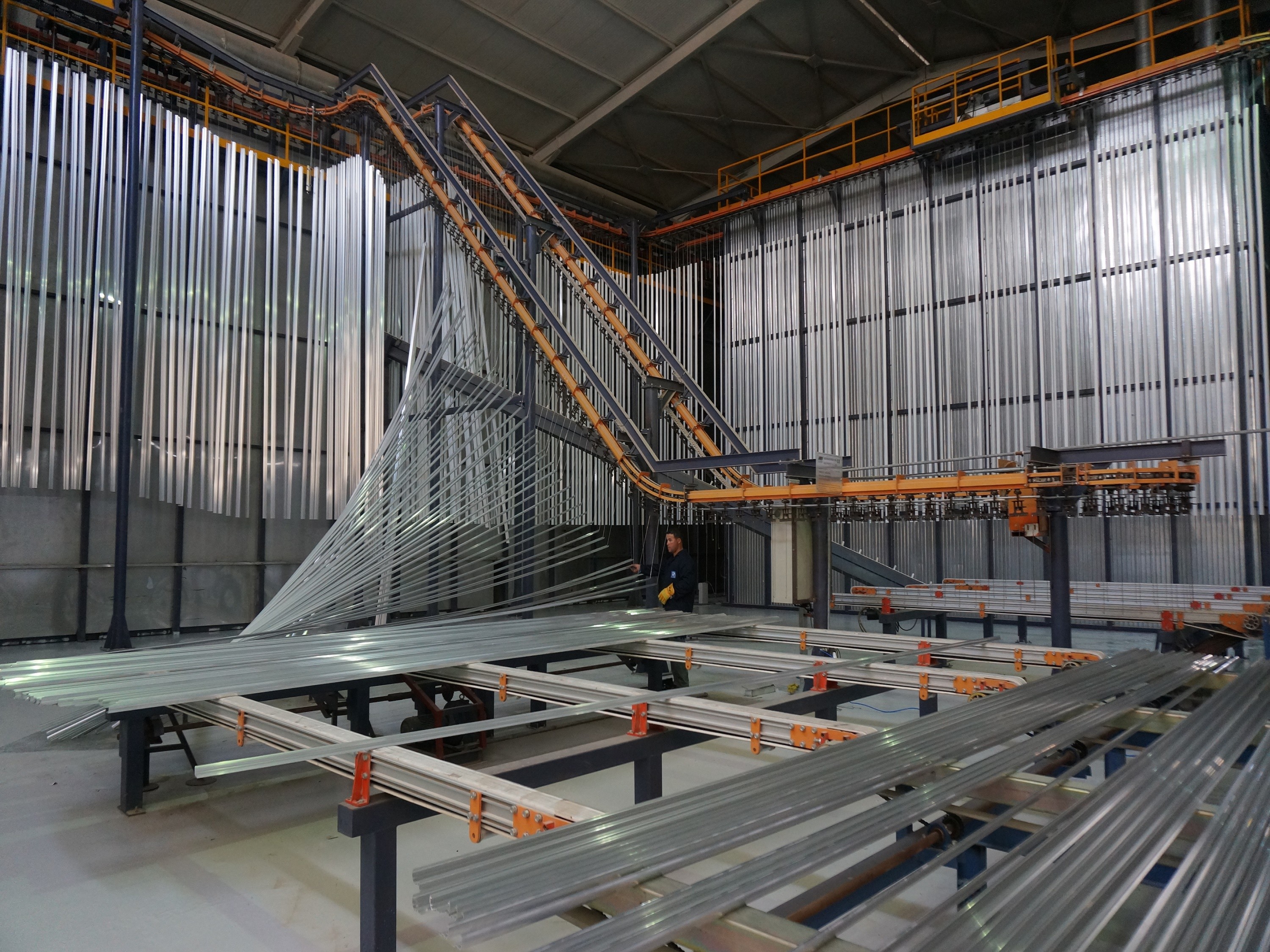 CE ABD Automated Powder Coating Line Pre Treatment Plant Powder Coating